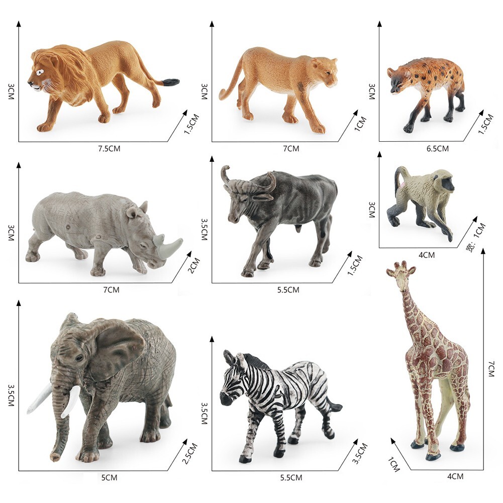 Zoo Animal Model Toys Gift Set Perfect for Animal Lovers and Collectors ...