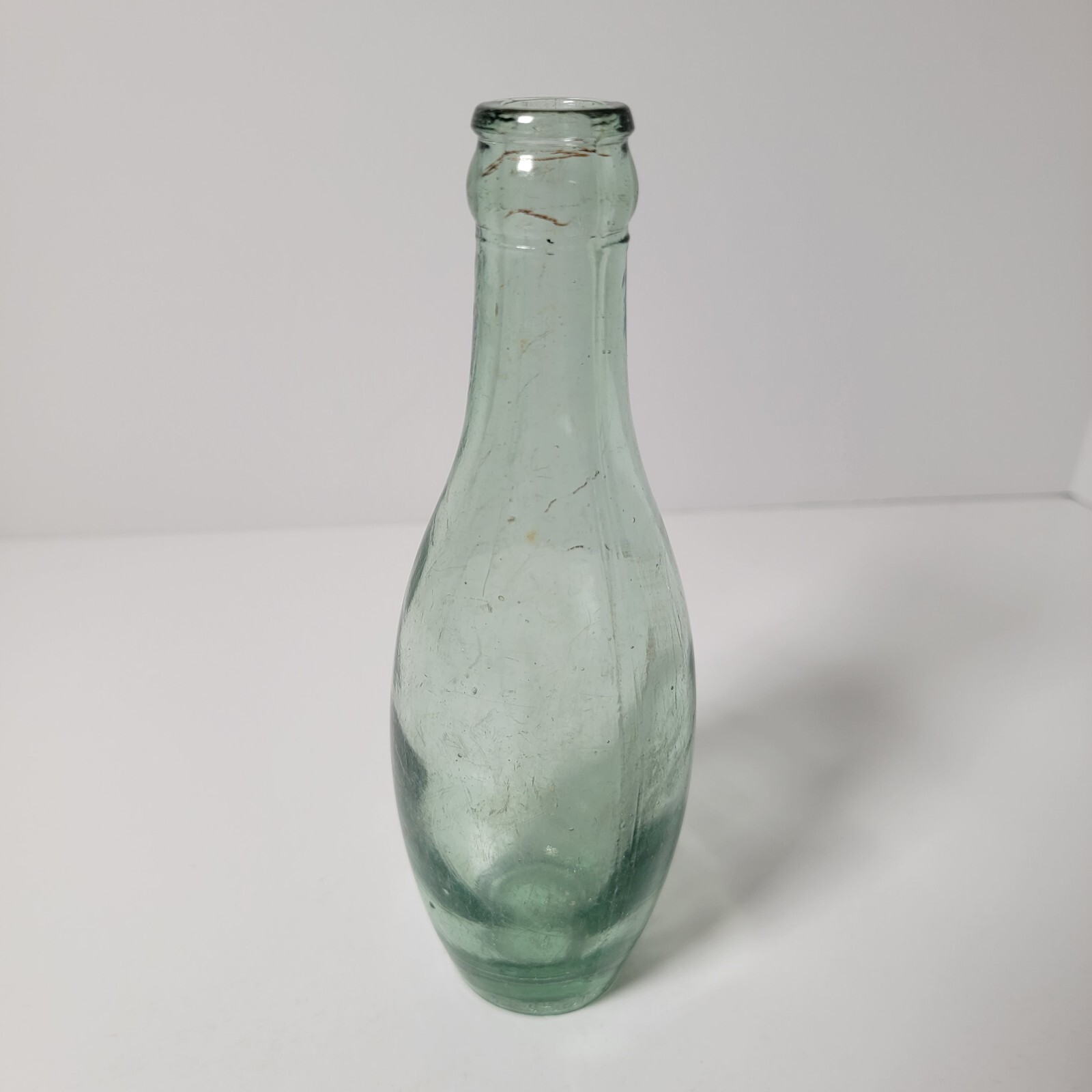 Vintage "J L & CO." Light Green Glass Bottle Bubbles In Glass Approx 7. ...