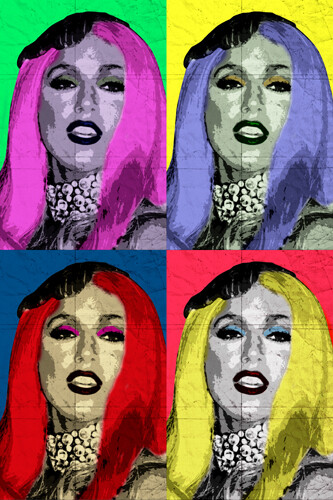 Pop Art Lady Gaga Drawing