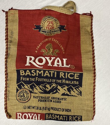 Upcycled Royal Basmati Rice Beach Tote Hip Trendy Bag Handmade Big ...