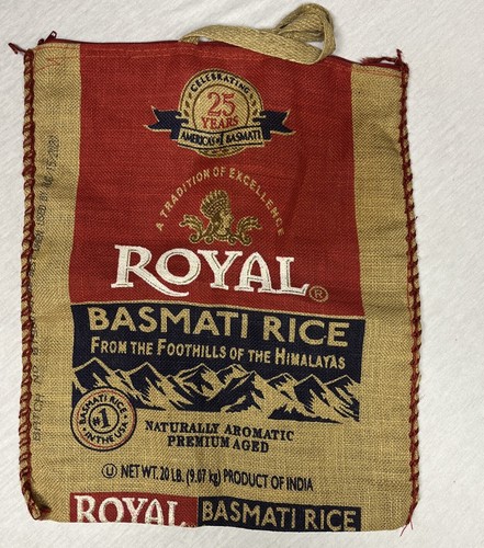 Upcycled Royal Basmati Rice Beach Tote Hip Trendy Bag Handmade Big ...