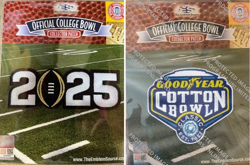 2025 NCAA COLLEGE CFP & COTTON BOWL JERSEY PATCH SET CHAMPIONSHIP GAME ...