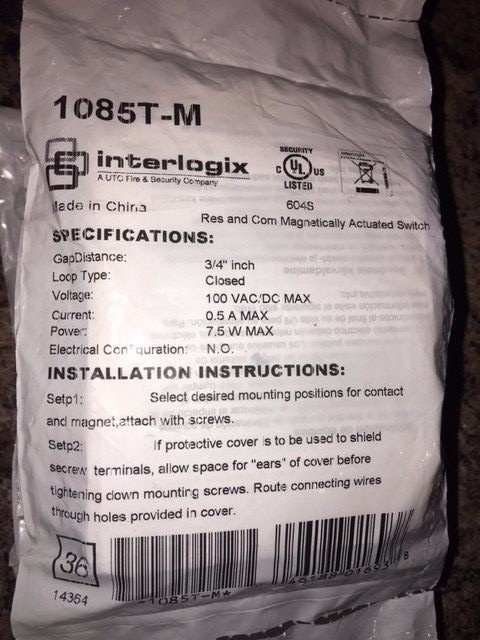 Sentrol Magnetic Contacts 1085T-M for sale online | eBay