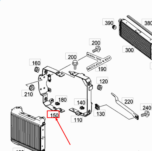 NEW MERCEDES-BENZ G W463 AMG OIL COOLER RIGHT BRACKET MOUNT A4635007631 ...