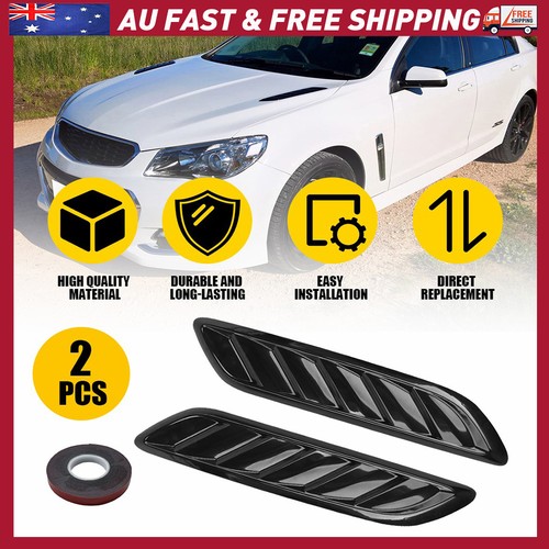 1 Pair Gloss Black Bonnet Vents For Holden Commodore VF/ HSV/ Calais ...