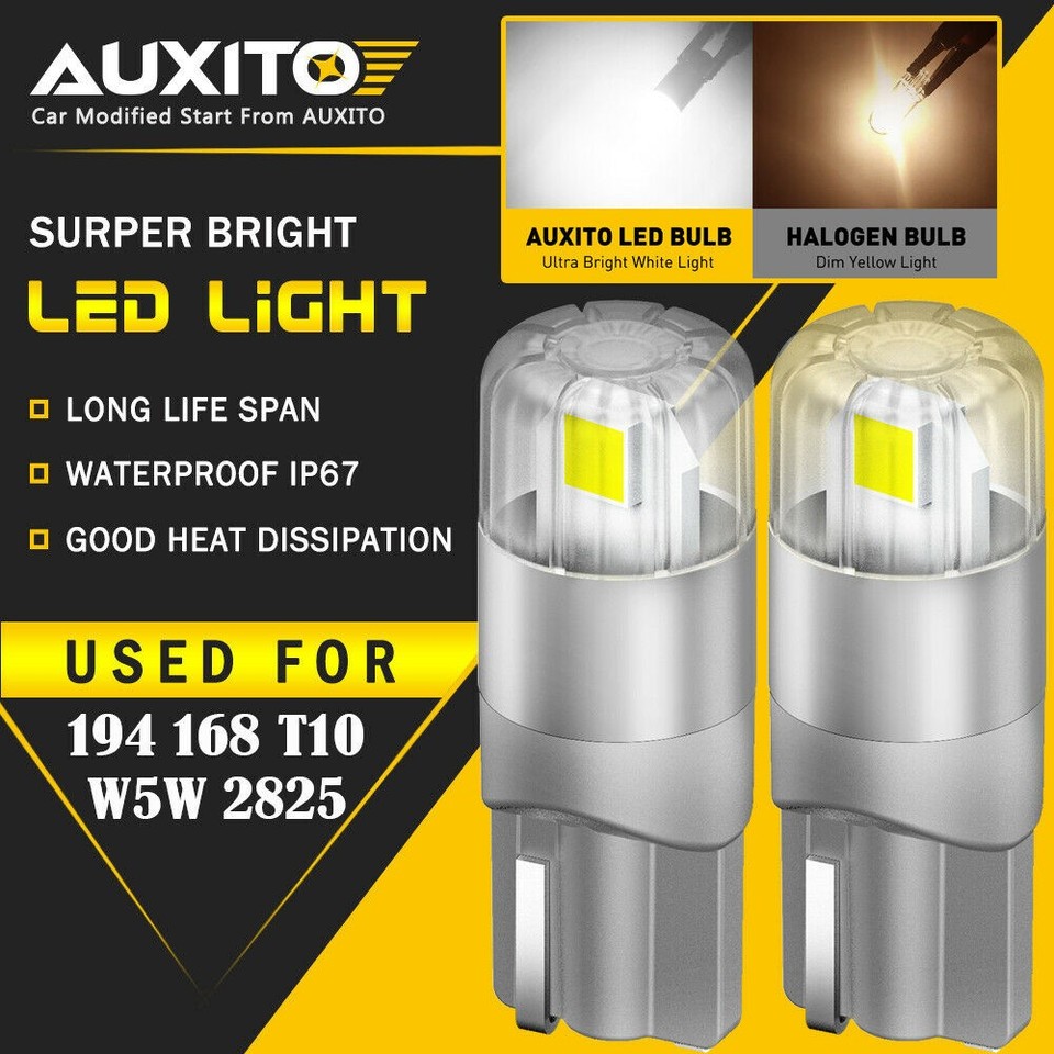 2pc 2LED 3030 SMD 12V Interior Car Lights Panel Lamp Bulb T10 194 Dome ...