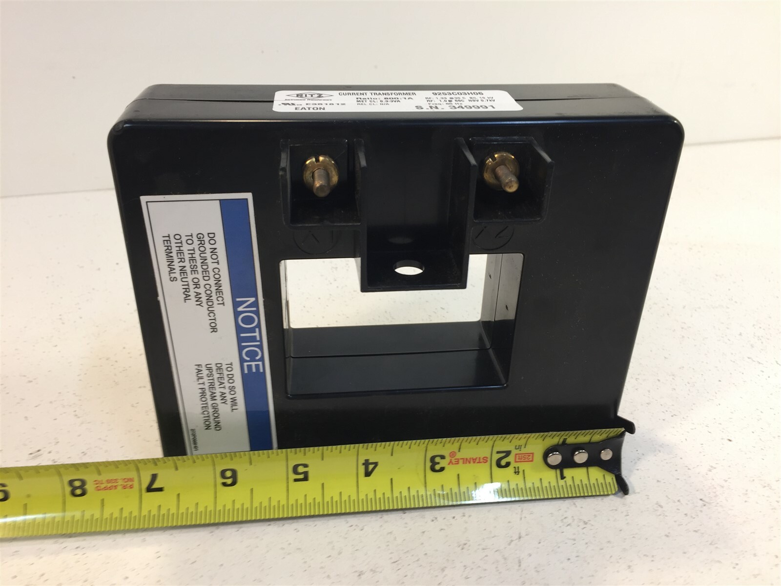 Ritz Instrument Transformers 9253C03H06 Current Transformer 800:1A ...