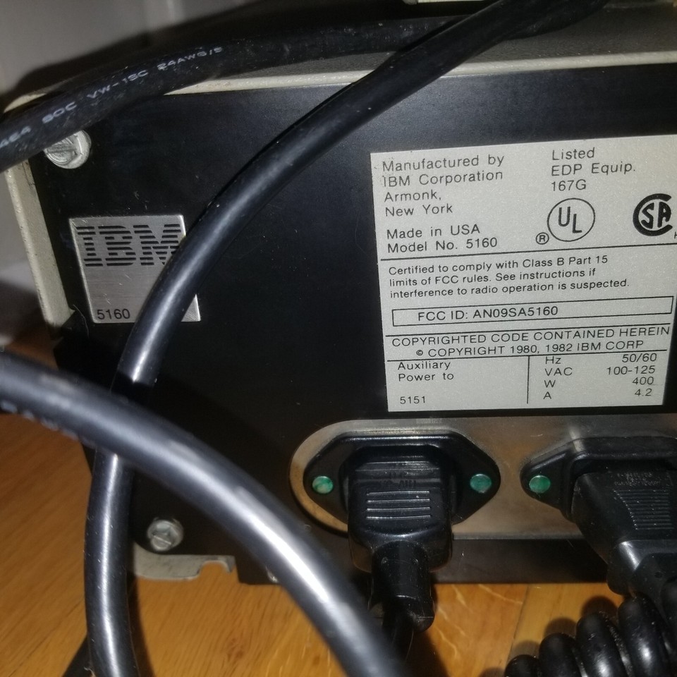 IBM Personal Computer 5160 with 5151 Monochrome Monitor, Model F XT ...