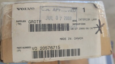 20576715 GENUINE VOLVO OEM INTERIOR LAMP ASSY. NOS | eBay