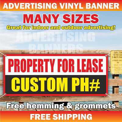 PROPERTY FOR LEASE Advertising Banner Vinyl Mesh Sign Retail Store ...