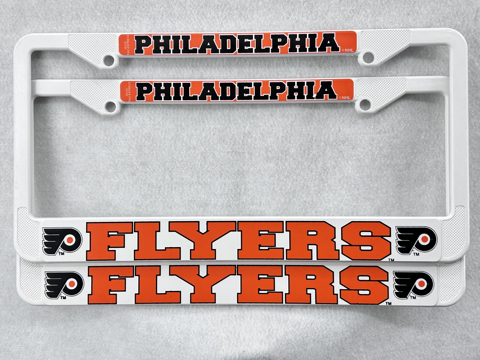 Lot of 2 NOS vintage 90s PHILADELPHIA FLYERS LICENSE PLATES nhl hockey ...