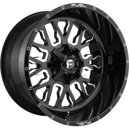 4-Fuel D611 Stroke 17x9 5x4.5"/5x5" -12mm Black/Milled Wheels Rims 17 ...