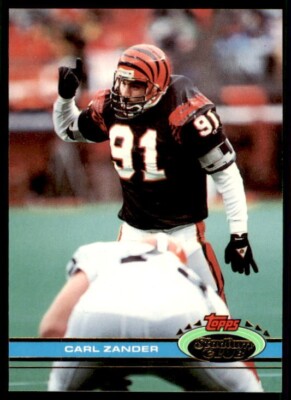 1991 TOPPS STADIUM CLUB FOOTBALL CARD CINCINNATI BENGALS #196 CARL ...