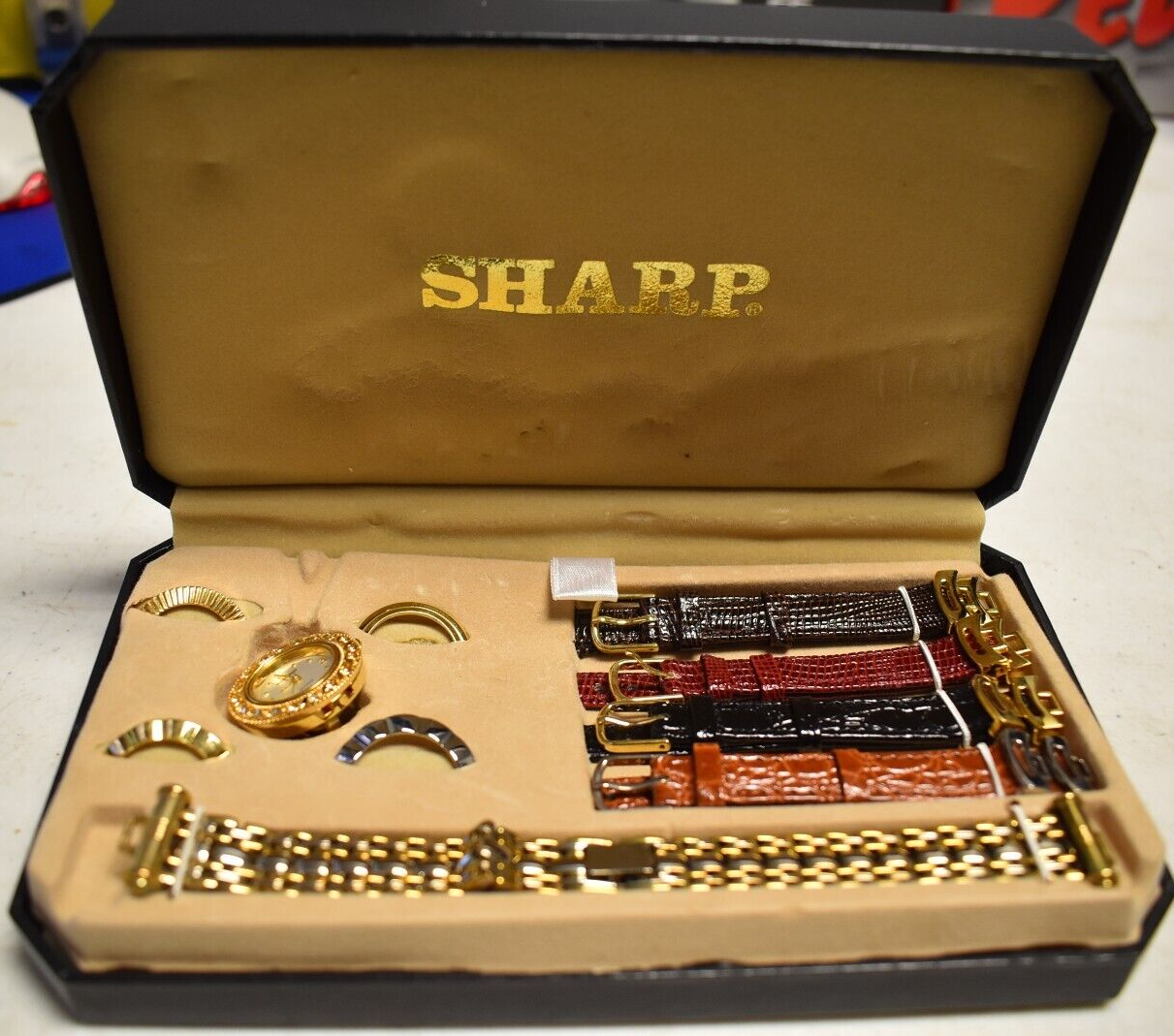 Vintage Sharp Quartz Women's Watch Model 037145 With Case & Accessories ...