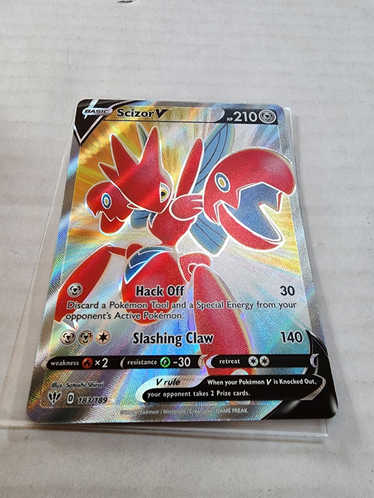 Scizor V 183/189 Darkness Ablaze Full Art Ultra Rare Pokemon Card | eBay