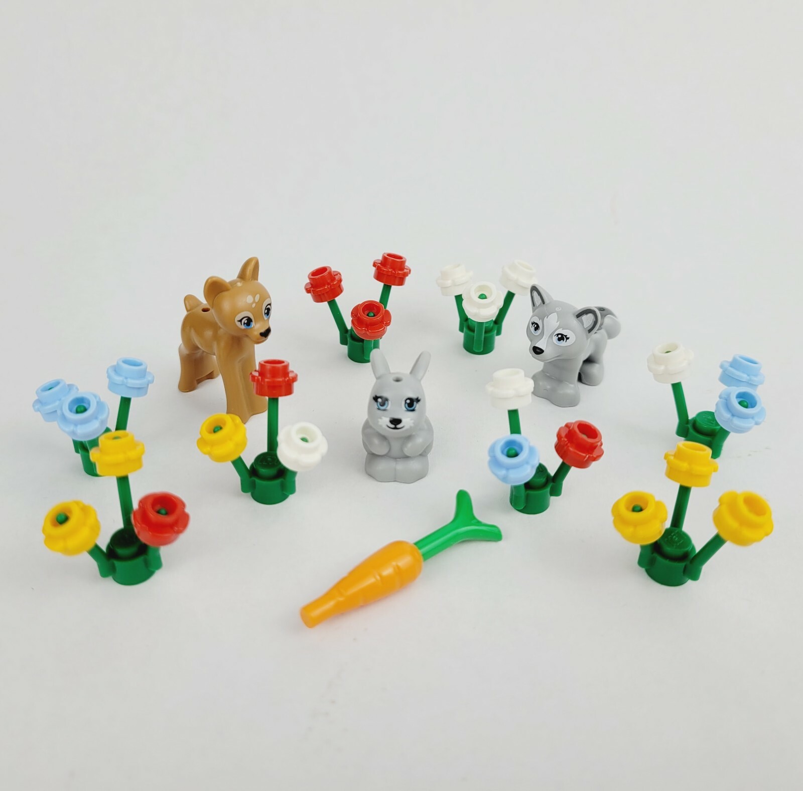 NEW LEGO Deer Fawn Fox Bunny Rabbit Minifigure Carrot Spring Flowers ...