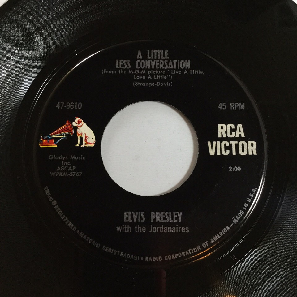 Elvis - Almost In Love / A Little Less Conversation 45 EXCELLENT 1968 ...