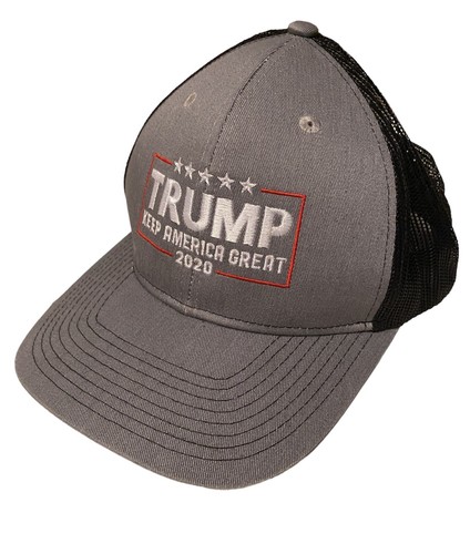 trump hat 2020 Grey And Black Adjustable | eBay