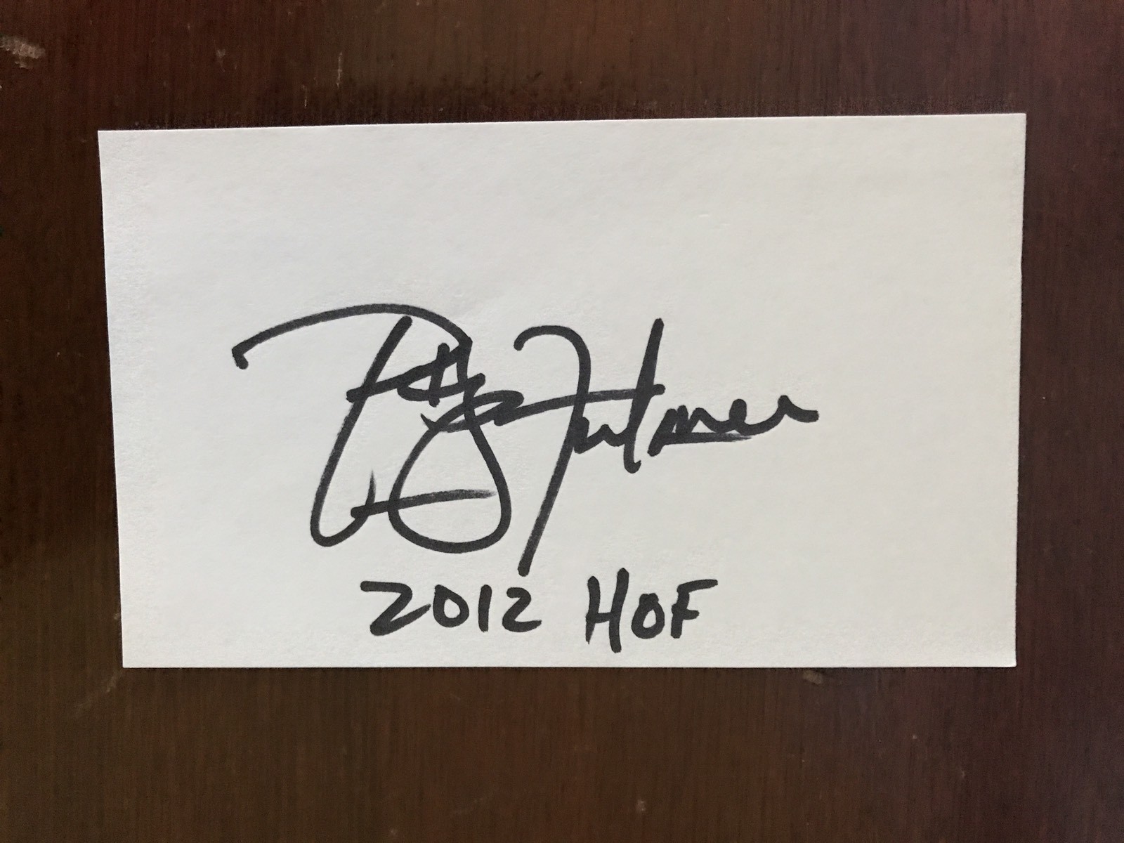 Phillip Fulmer Autographed Signed 3 X 5 Index Card Autographed ...