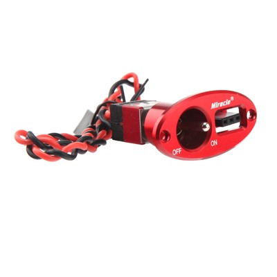 Miracle Rc Metal Oval Heavy Duty Single Switch Aluminum Red 23g ZY01 ...