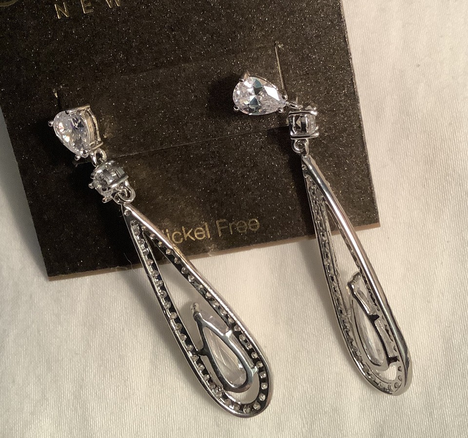 Carolee (Carol Lee) Long Linear Drop Pierced Nickel Free Earrings NEW ...