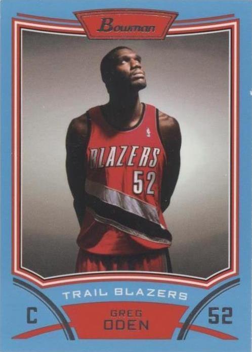 2008-09 Bowman Draft Picks & Stars - Greg Oden #52 Blue /499 for sale ...