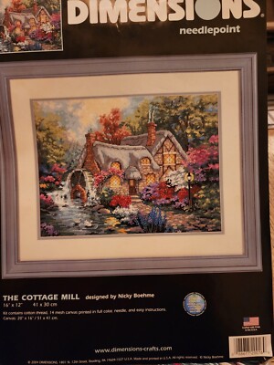 Dimensions Needlepoint Kit “ The Cottage Mill “ NEW Needle Point ...
