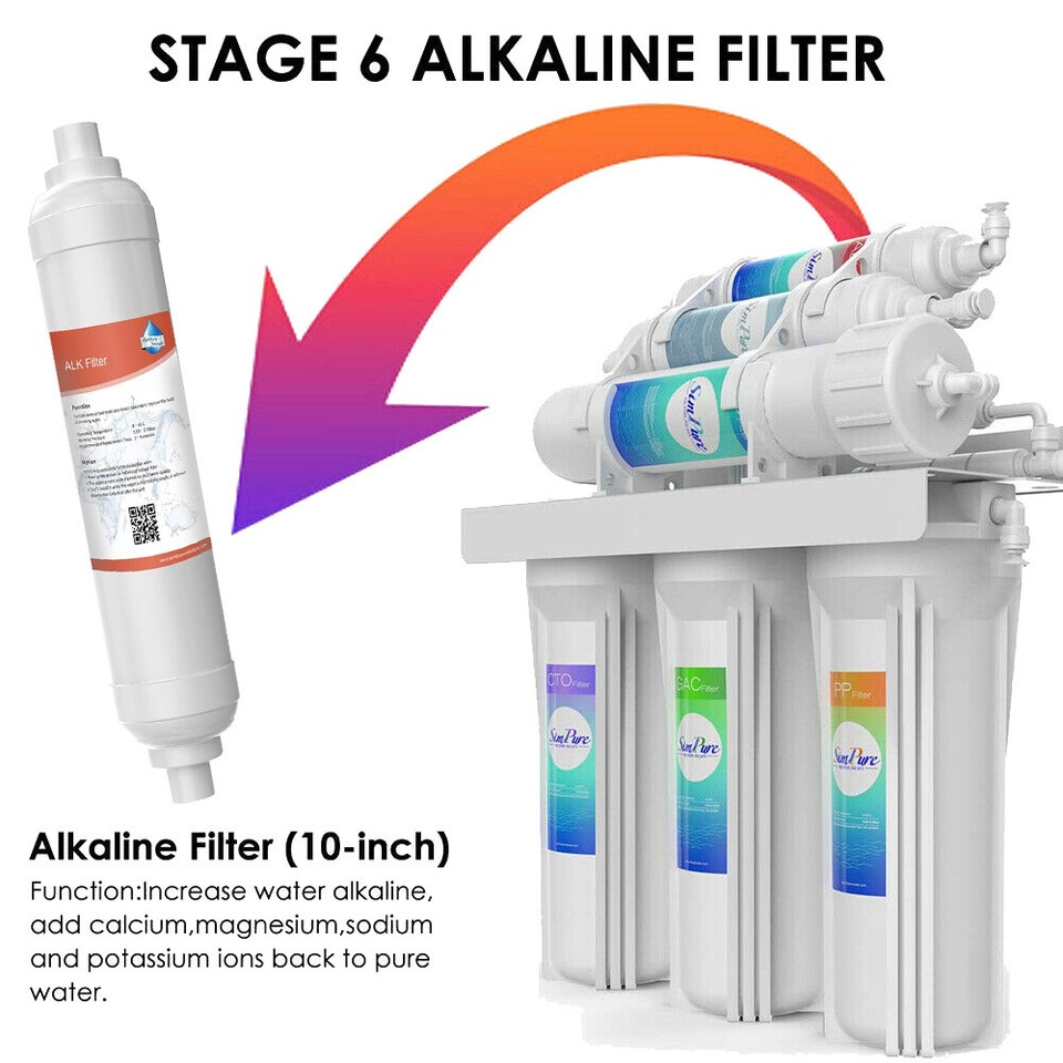 10 Pack 4-Layer Alkaline Drinking Water Filter pH+ Inline Mineral ...