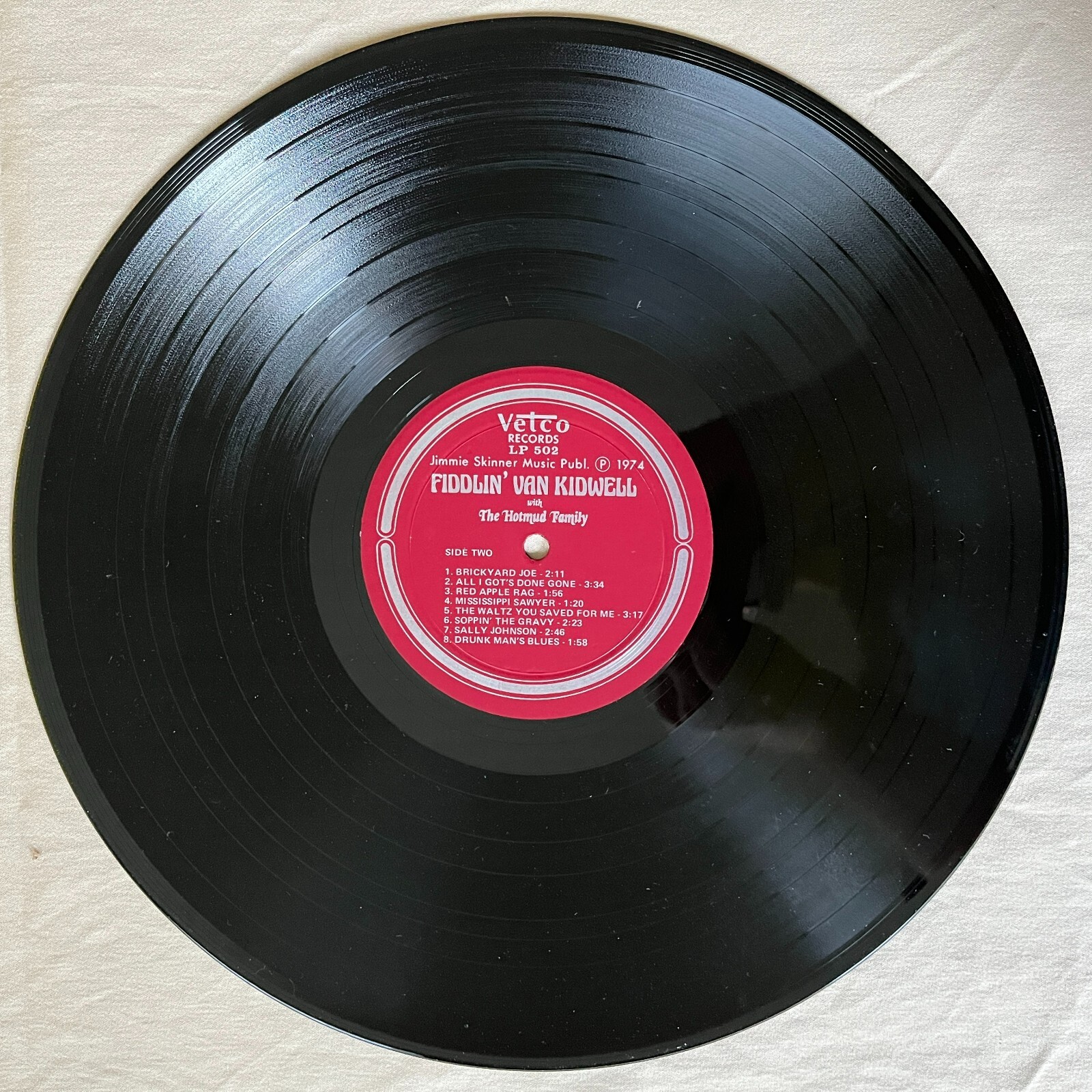 Fiddlin' Van Kidwell With The Hotmud Family 1974 Vinyl LP Vetco LP 502 ...