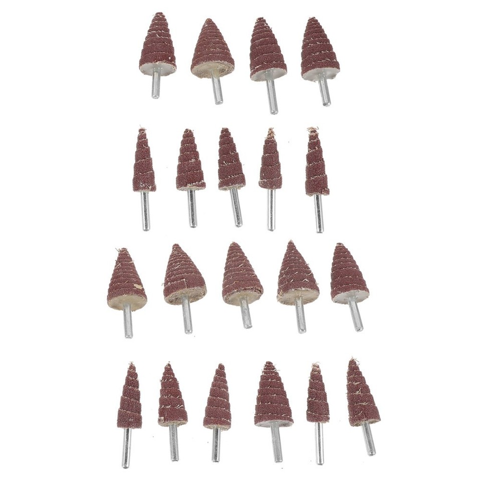 20 Pcs Sanding Machine Accessories Cone Shape Abrasive Sandpaper ...