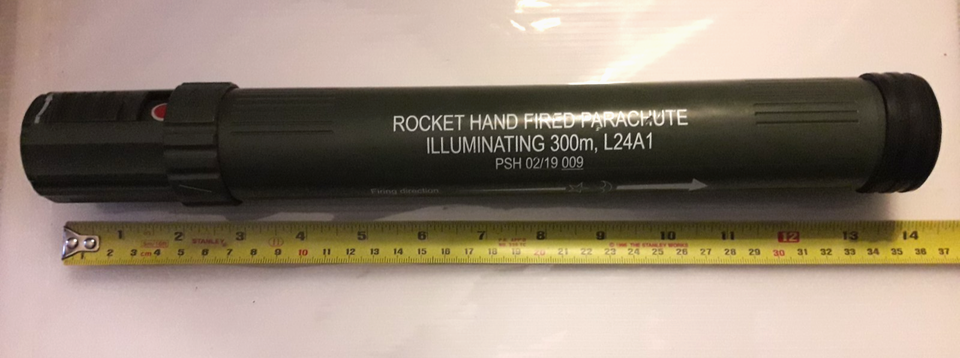 British Army L24A1 Rocket Hand Fired Illumination Flare Tube Field Gear ...