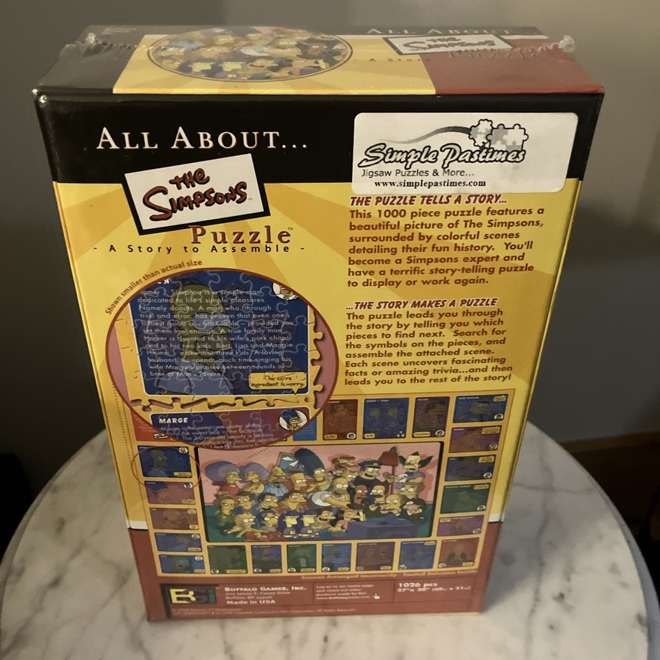 Buffalo Games Jigsaw Puzzle All About The Simpsons Puzzle (1000 Pieces ...