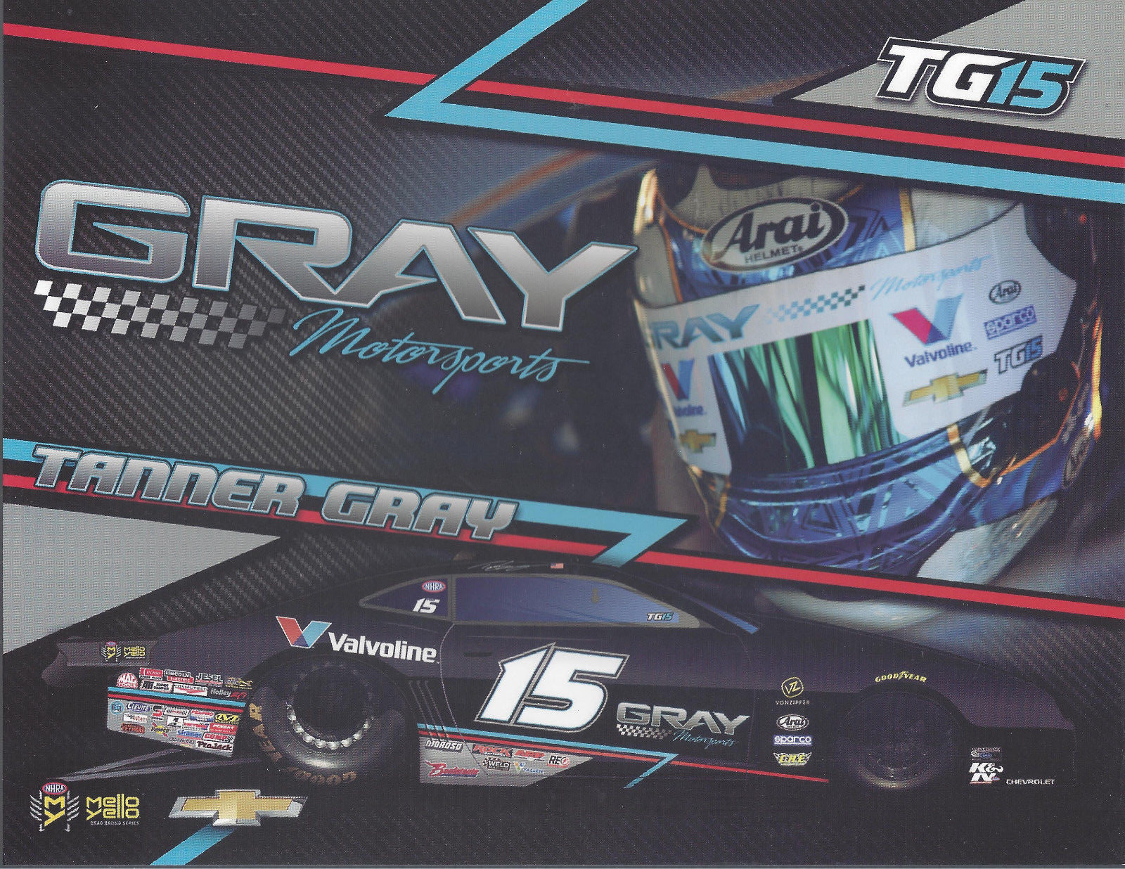 2018 TANNER GRAY "GRAY MOTORSPORTS" NHRA PRO STOCK HANDOUT / POSTCARD ...