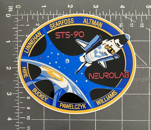 STS-90 Space Shuttle Columbia Sticker Decal NASA STS 90 Crew Mission Spacelab US | eBay