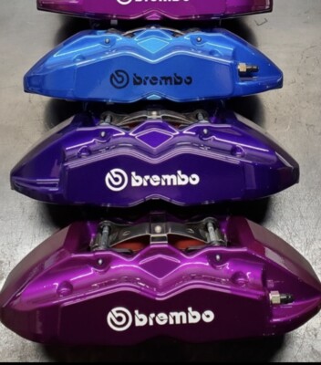 BREMBO CALIPER PAINT Metallic Cadbury Purple Vivid Purple Atlantis Blue ...