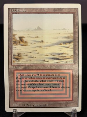 Magic the gathering MTG Revised Badlands Dual Lands vintage Lightly ...