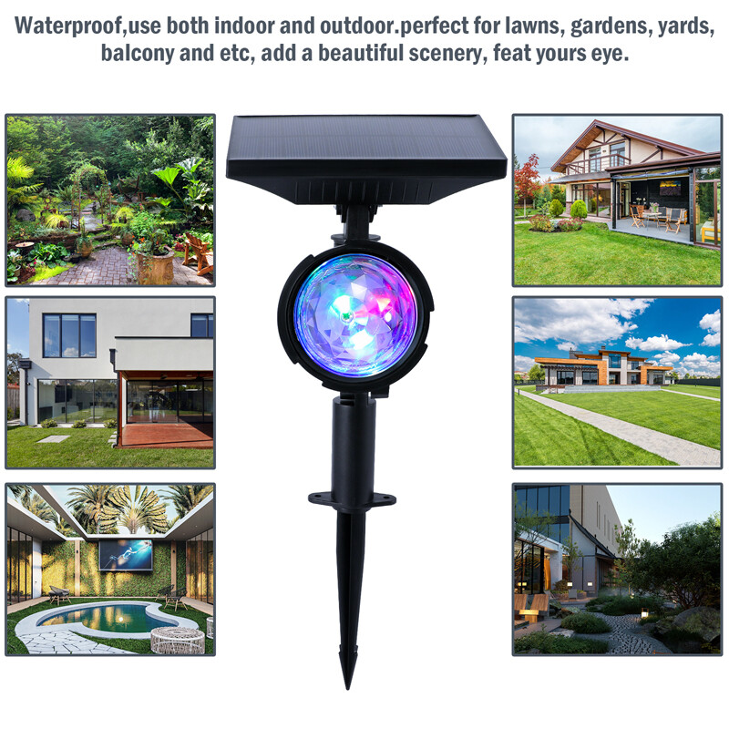 Solar Christmas LED Moving Laser Projector Light Xmas Outdoor Landscape ...