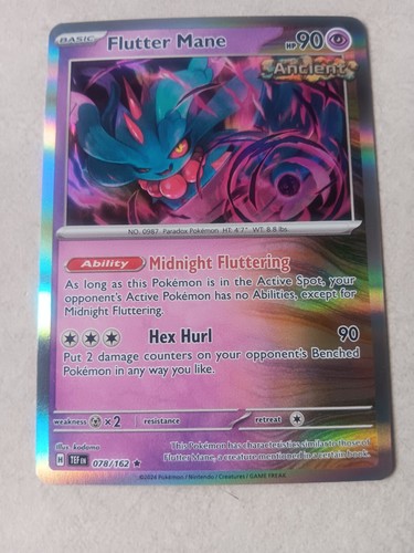 Pokémon TCG Flutter Mane 078/162 SV05: Temporal Forces Holo Rare | eBay
