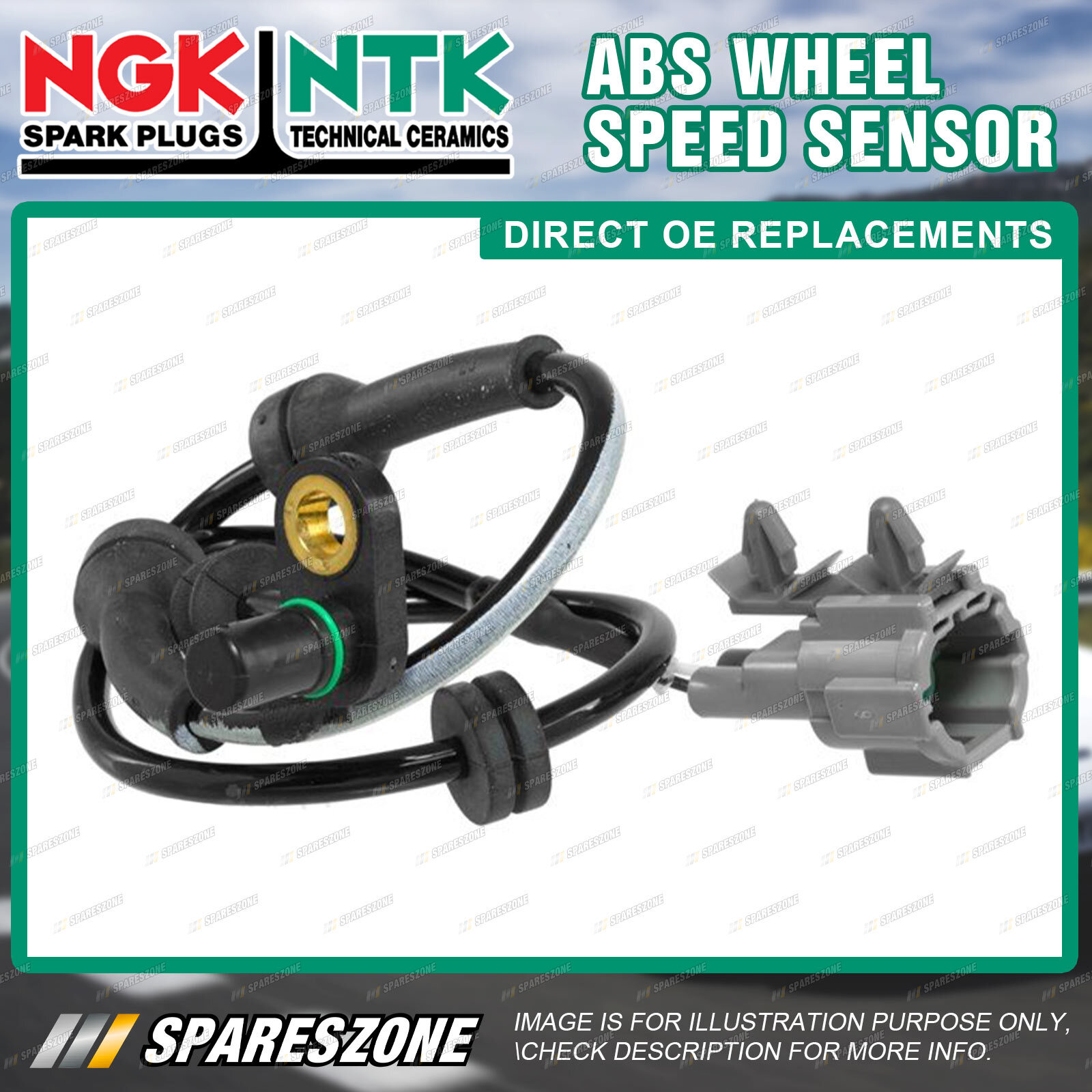 NTK Front ABS Wheel Speed Sensor for Nissan Navara D40 Pathfinder R51 ...