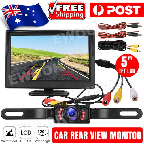 5" Reverse Camera Kit Monitor Screen Car Rear View Night Vision ...