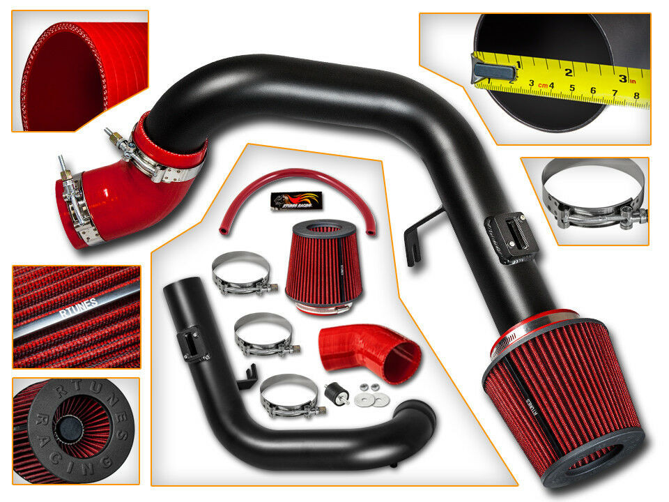 Cold Air Intake Kit MATT BLACK +RED Filter For 05-07 Cobalt SS 2.0L ...