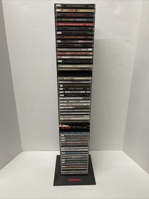 Laserline 50 CD Storage Holder Display Rack Stand Floor Black Tower W ...