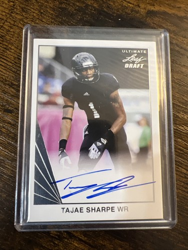 2016 Leaf Ultimate Draft - 1990 Leaf Autographs Tajae Sharpe #BA-TS1 ...