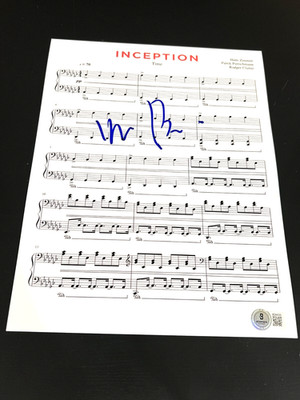 HANS ZIMMER SIGNED AUTOGRAPH SHEET MUSIC INCEPTION TIME BECKETT BAS ...