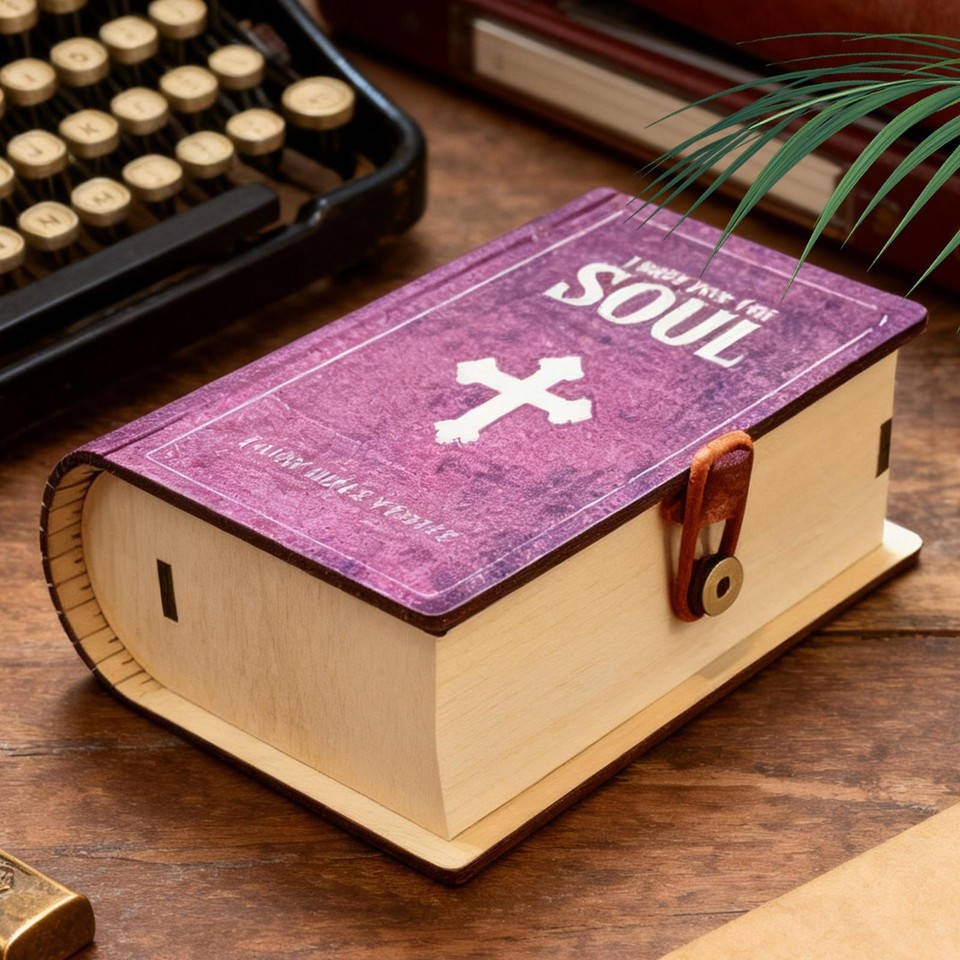 Handmade Wooden Bible Verses Box Portable Daily Inspiration Scripture ...