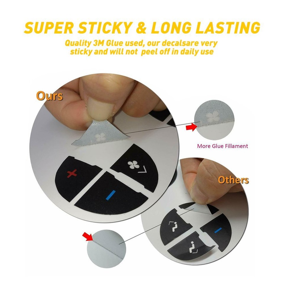 Replacement Climate Control Button Stickers For 2007-2014 Chevrolet GMC ...