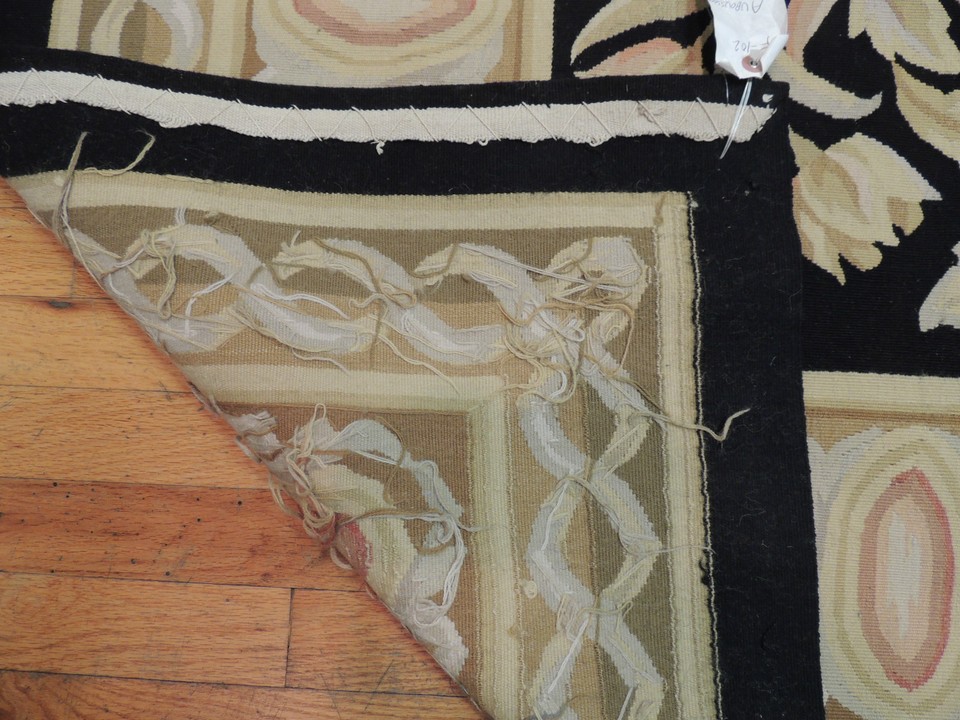12x18 Oversize/Palace French Aubusson Area Rug Black Gold wool hand ...