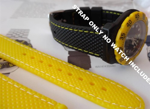 QUALITY RUBBER 18MM YELLOW STRAP BAND FOR TAG F1 FORMULA ONE 380.513/1 ...