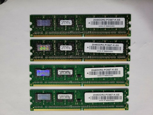 4gb total SpecTek PD128M6408U38ZD2J 4x1GB DDR2 667 PC5300 RAM | eBay