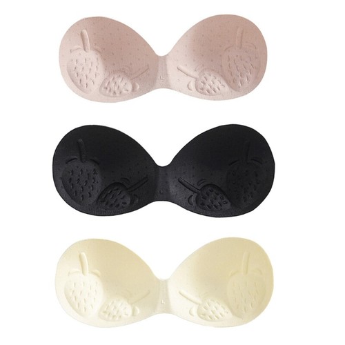 Women Sponge Latex Bra Pad Chest Cup Inserts Replacement Breast Cushion ...
